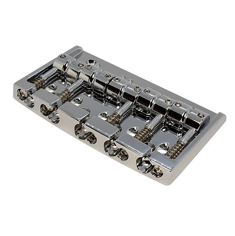 GOTOH 404SJ-5 5-String Bass Bridge w/ Steel Saddles - Chrome | Reverb