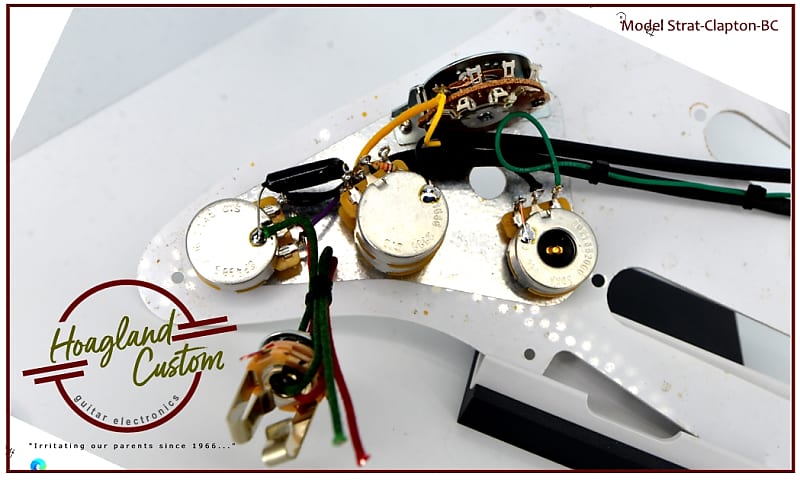 Hoagland Custom Handcrafted Clapton Strat Wiring w/Mid Boost | Reverb