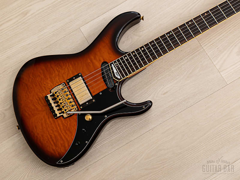 1990s ESP 901 Superstrat Quilt Maple Top Sunburst w/ Floyd | Reverb UK
