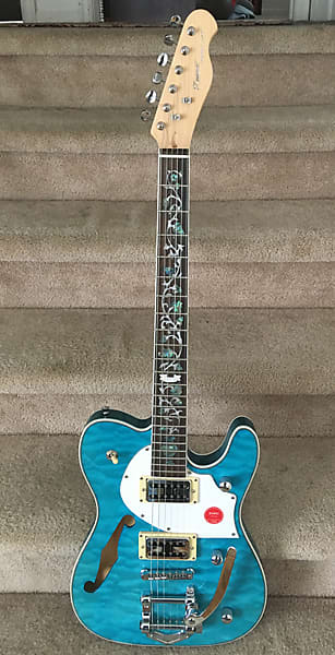 Zuwei Custom Shop Quilt-top Tele Thinline Electric Guitar | Reverb