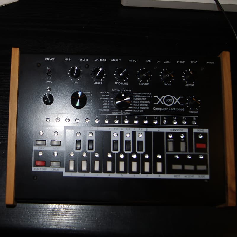 X0xb0x full aluminium case with wood cheeks (xoxbox, TB 303 | Reverb