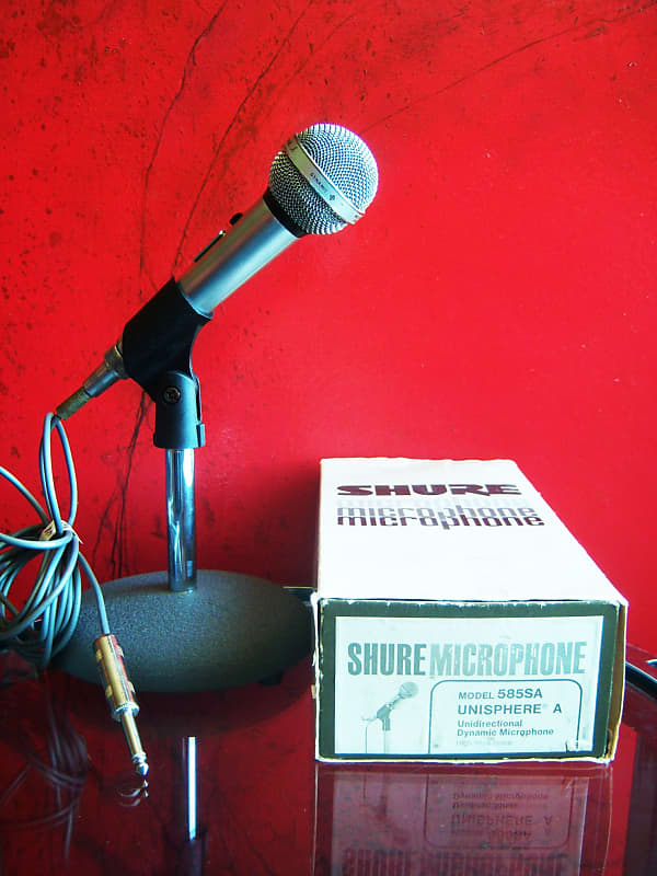 Vintage 1970's Shure 585SA dynamic microphone harp Satin | Reverb