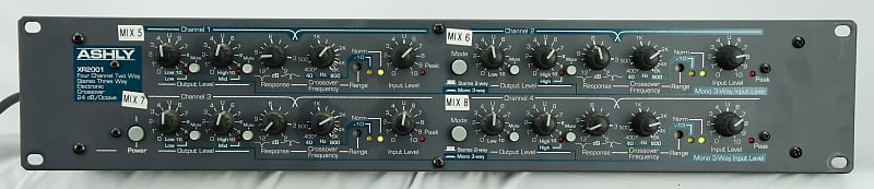 Ashley XR2001 Stereo 3-Way, Mono 4/5-Way Crossover Rack Unit | Reverb