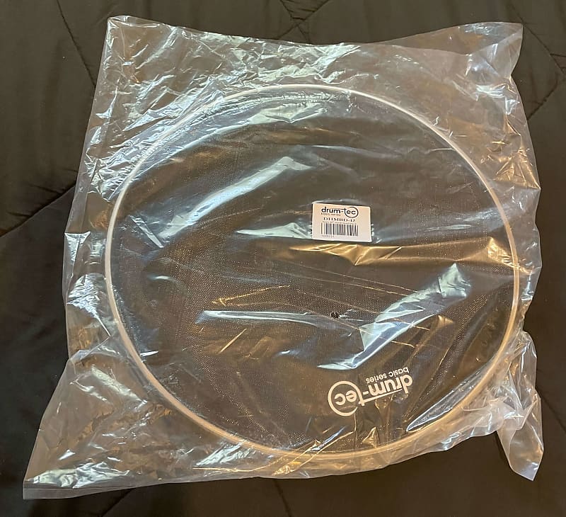 Drum-tec 12in basic 1-ply - Black Mesh Drumhead | Reverb