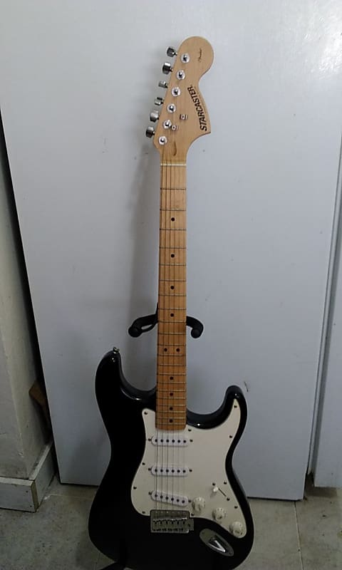 Fender Starcaster Strat 2009 - Black | Reverb