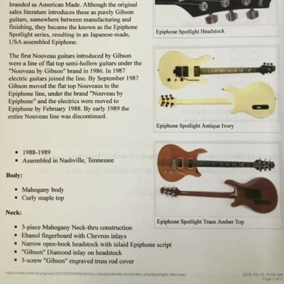 Epiphone Spotlight Nouveau | Reverb