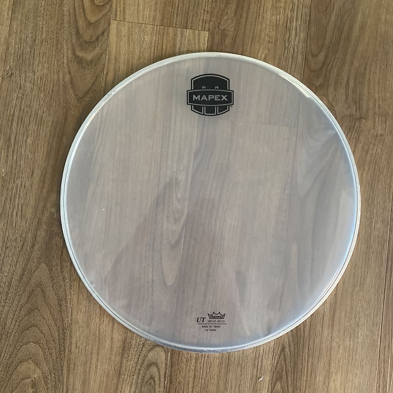 Remo 14” Mapex logo UT clear drum head | Reverb