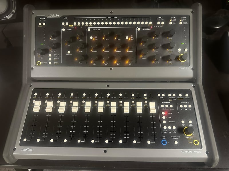 Softube Console 1 Mk2 Fader Mk2 With Wood Panel Stand 2020s Reverb
