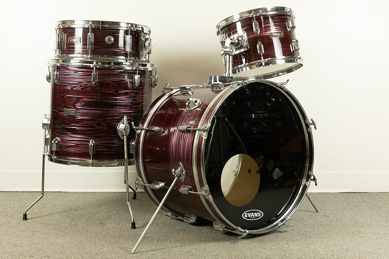 Vintage Tempro Red Strata Drum Set | Reverb