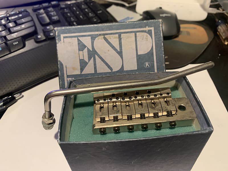 ESP Vintage MIJ Tremolo Replacement Bridge 80s - Stainless | Reverb