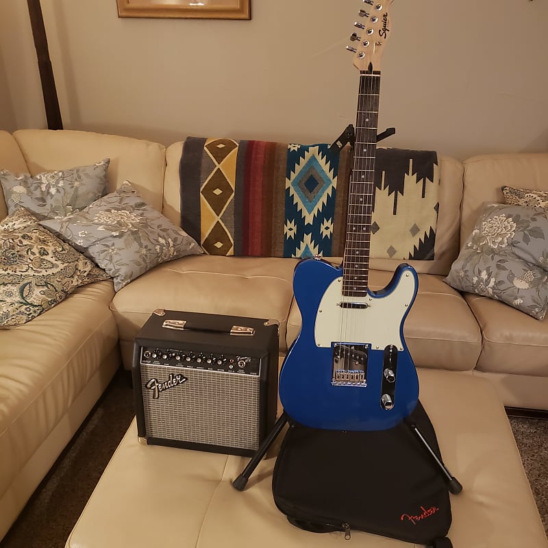 Mint Fender Squire Telecaster, Fender 15R Reverb Amp and New | Reverb
