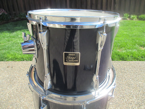 Yamaha Stage Custom 13 X 11 Mounted Tom, Dark Blue Lacquer, | Reverb