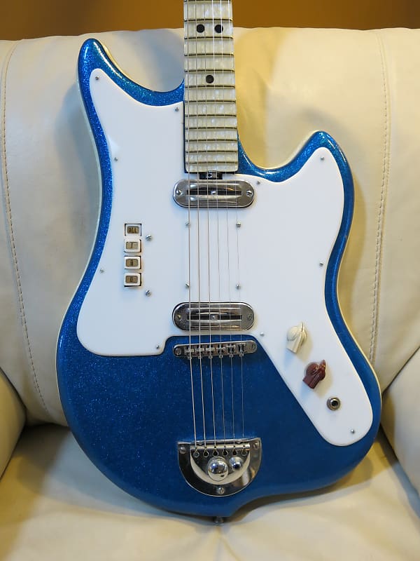 Dega Morbidoni Diamond Ranger 1960's - Blue Sparkle, White | Reverb