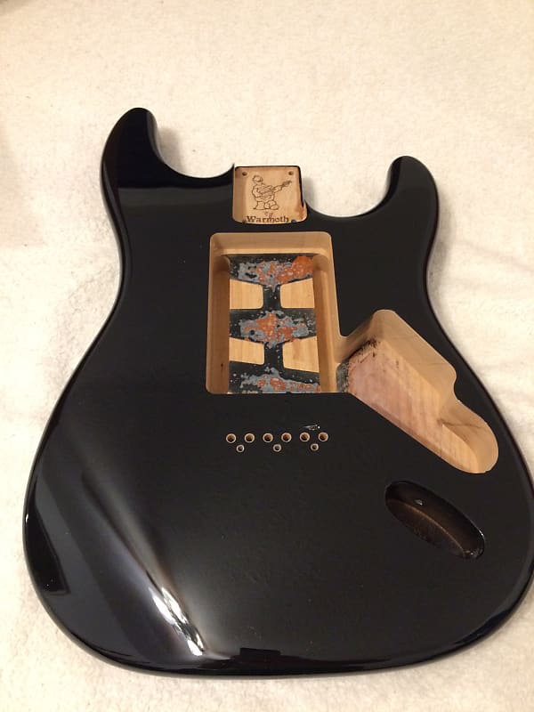 Warmoth 7/8 strat black | Reverb