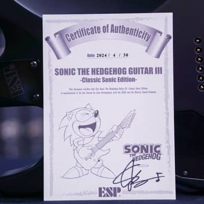 ESP Sonic the hedgehog guitar III - Classic Sonic Collage Art | Reverb