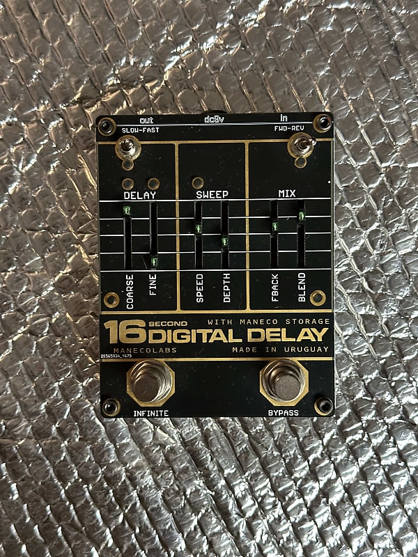 Maneco Labs SIXTEEN SECONDS DELAY VINTAGE 2020s - Black | Reverb