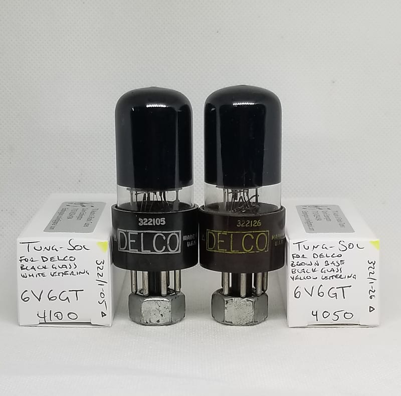 Tung-Sol 6V6GT Black Glass Well Matched (1.2%) Pair NOS 6V6 | Reverb