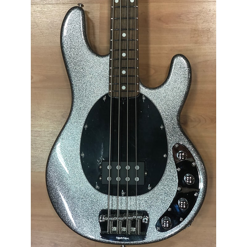 Music Man StingRay 4 H Neck Through Silver Sparkle | Reverb
