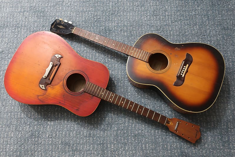 2 Guitar Projects! 2 Vintage Hohner Framus Acoustic Guitars | Reverb