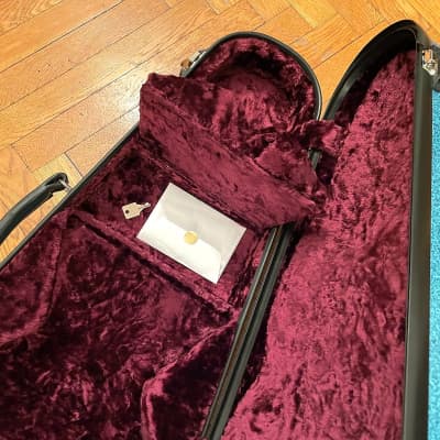 Calton Mandolin Case - Mystic Blue Glitter & Burgundy w/ | Reverb