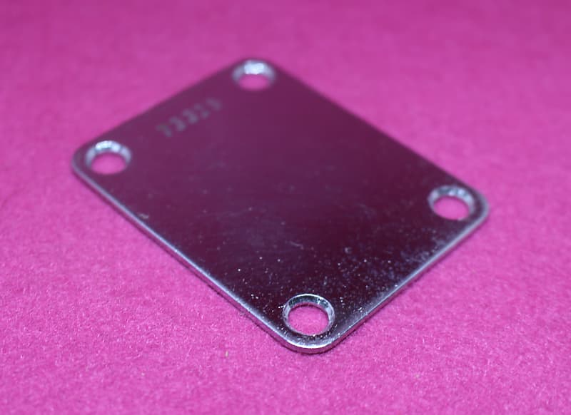 Aged Chrome Serial Number Stamped Neck Plate For | Reverb Australia