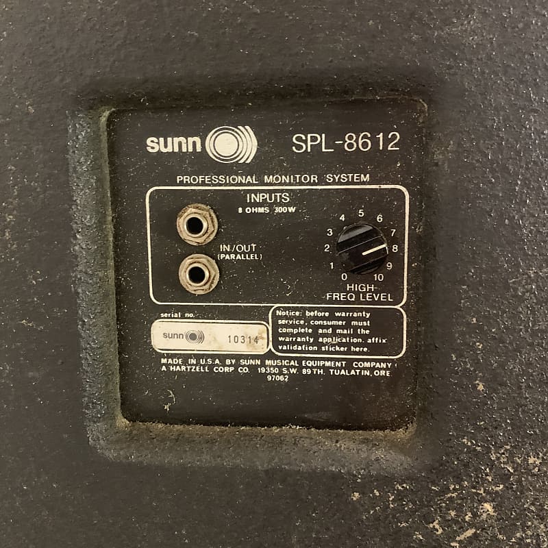 Sunn SPL-8612 1982-1990 stage monitor | Reverb
