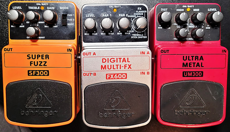 Behringer 3 Pedal Lot - Super Fuzz, Ultra Metal, Multi-FX - | Reverb