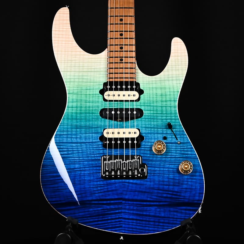 Suhr Custom Modern HSH Electric Guitar- Aqua Blue Gradient / | Reverb