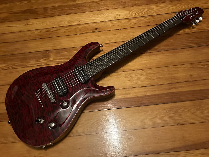 Kiesel CT-7 Red Quilt CT7 7-string Guitar | Reverb