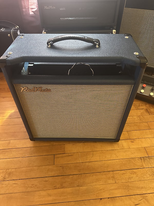 RedPlate Cabinet Shell Blue Tolex and Gold Speaker grill | Reverb