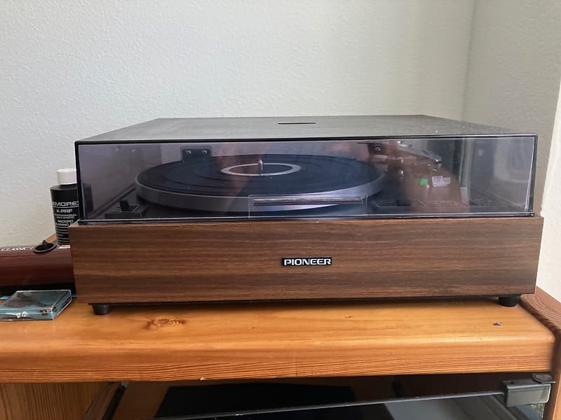 Vintage Pioneer PL-12D w/new cables, fresh AT cart, and wood | Reverb