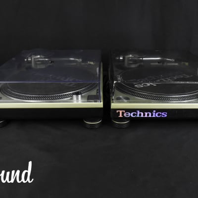 Technics SL-1200MK5 Silver pair Direct Drive DJ Turntable in | Reverb