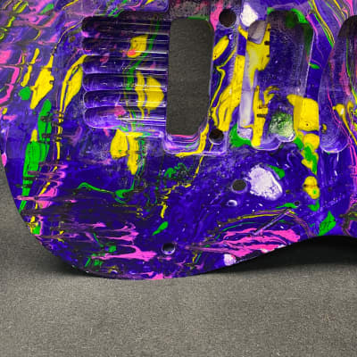 Swirled Basswood 6 string Jem style guitar body, HSH, OSNJ - | Reverb