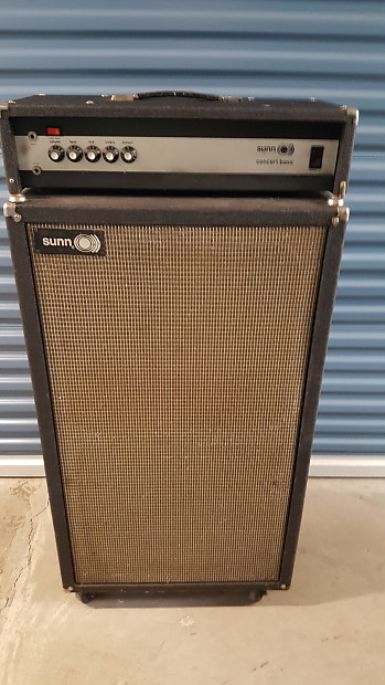 Sunn CONCERT BASS HEAD & CABINET WITH 2 15" SPK'S - VINTAGE - | Reverb