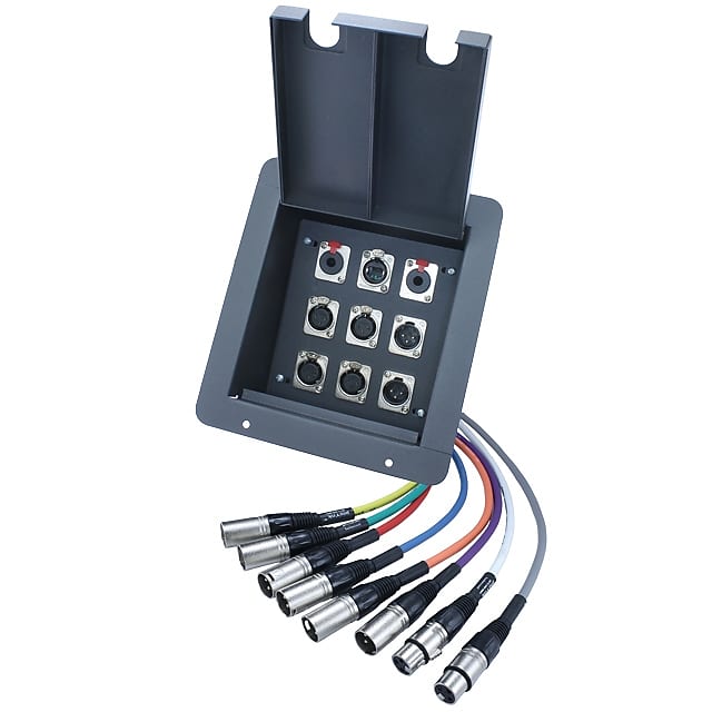 Recessed Floor Stage Box: 4 XLR Female, 2 XLR Male, 2 1/4, 1 | Reverb