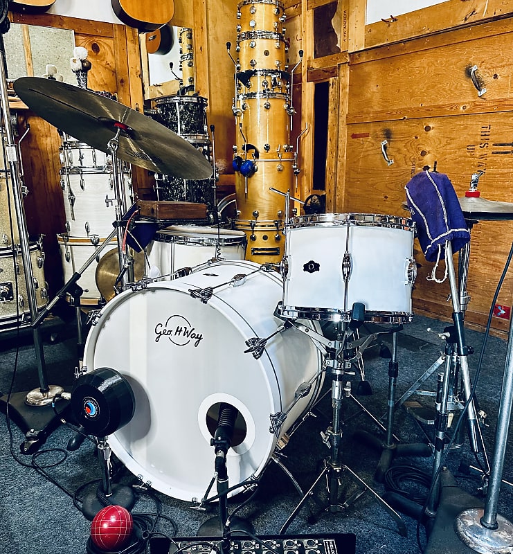 George Way tuxedo drum kit | Reverb