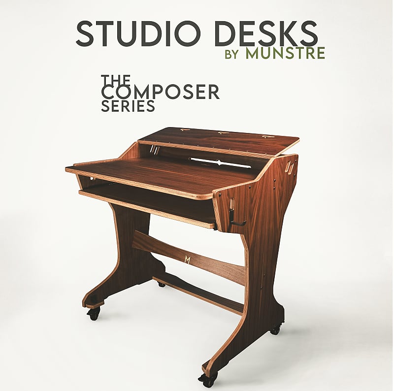 Munstre Composer desk workstation - Walnut recording studio | Reverb