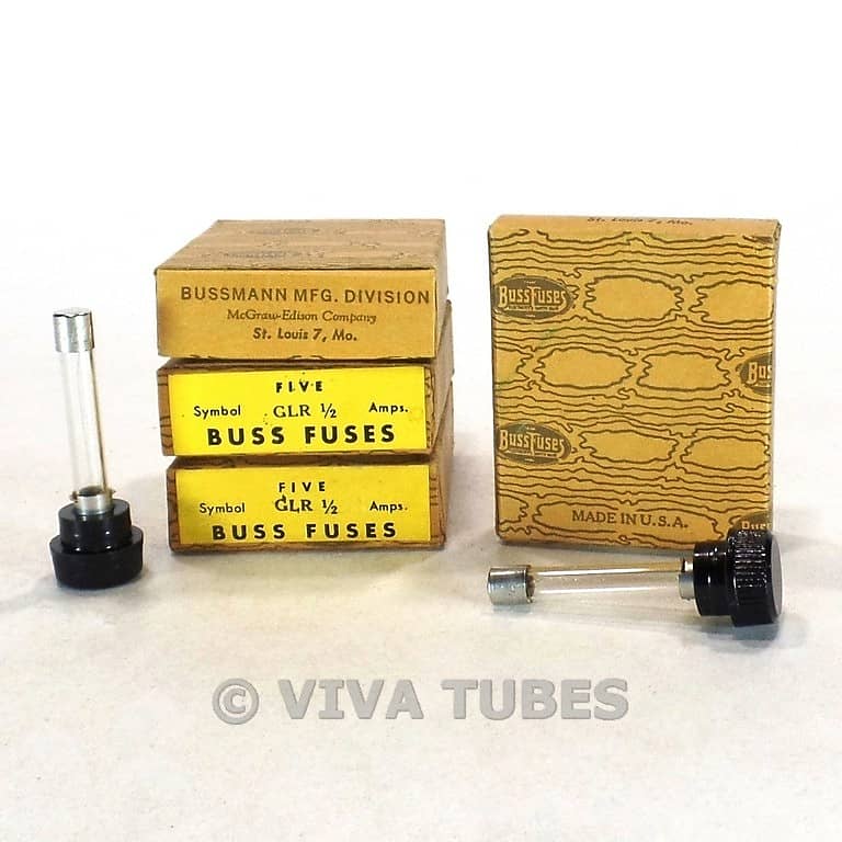 Set of 20 NOS NIB Vintage Bussman Fuses Type GLR 1 Amp 300 | Reverb UK