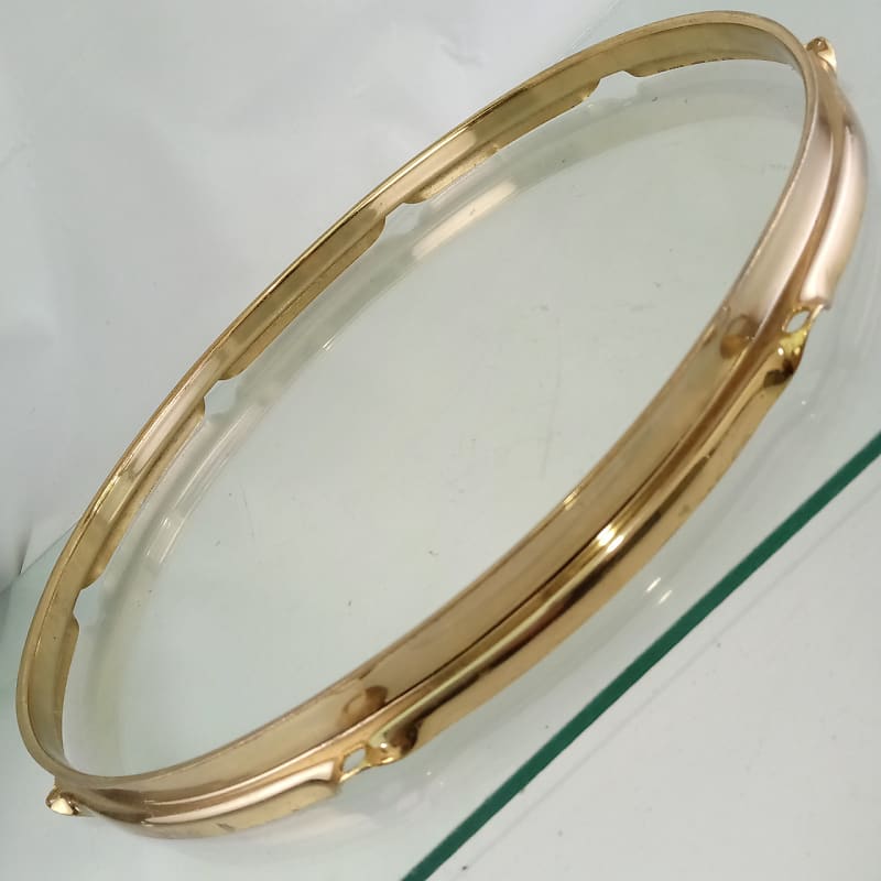 Ludwig 16"RAW BRASS Floor Tom Drum Batter Rim/Hoop 8Lug | Reverb