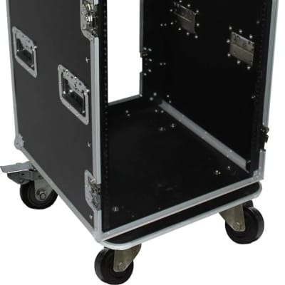 16U Rack x 10U Top Mixer DJ Combo Flight Case w/Laptop Shelf | Reverb