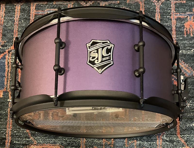(MINT) SJC Pathfinder Series 6.5x14 Snare Drum In Purple | Reverb