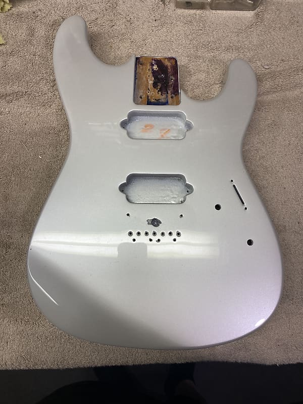 Squier 7 string body - Silver - Hardtail | Reverb
