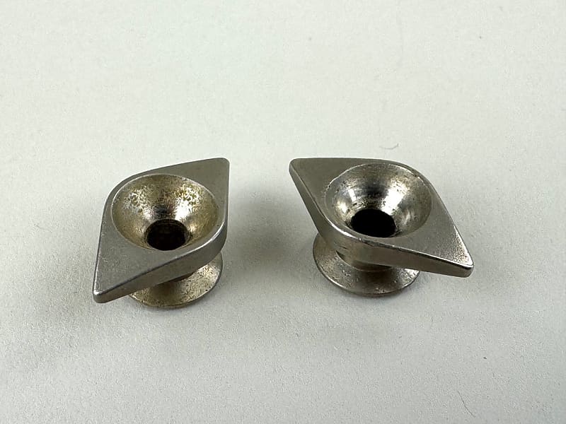 Gibson Posi-Lok Strap Buttons, Set of 2, '80s - Nickle | Reverb