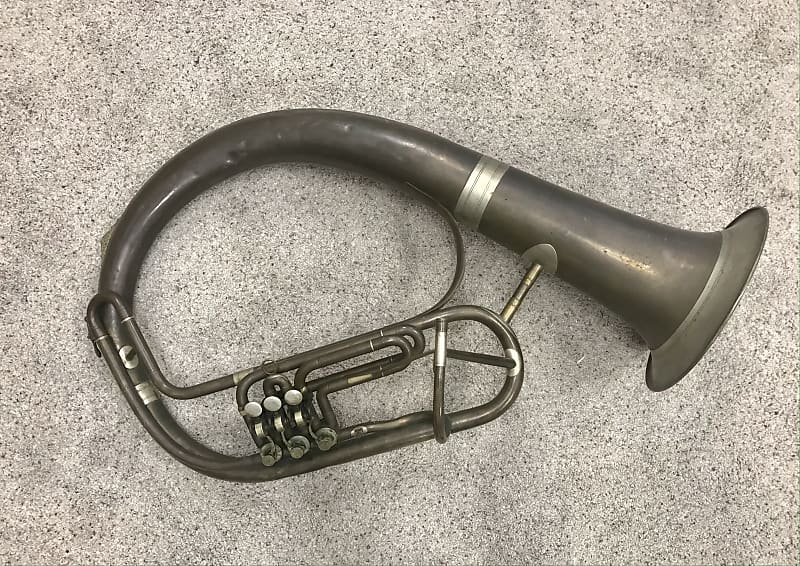 Cazzani - Helicon Brass Instrument - 3 Rotary - Early 1900's | Reverb