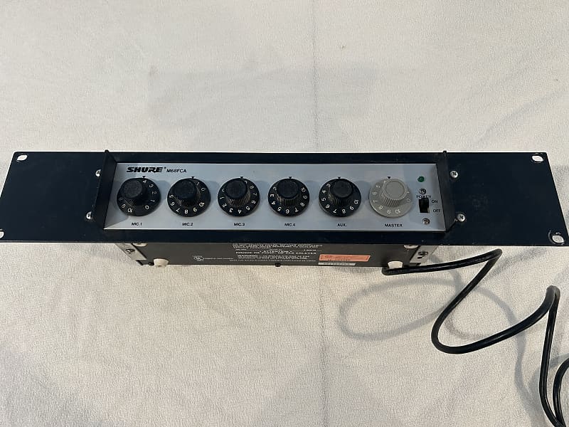 SHURE M68FCA Mic/Aux Mixer - With Rack Mount Bracket | Reverb