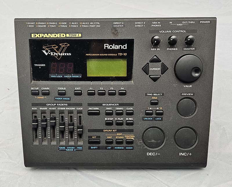Roland TD-10 Percussion Sound Module W/TDW-1 Expansion 2000s | Reverb