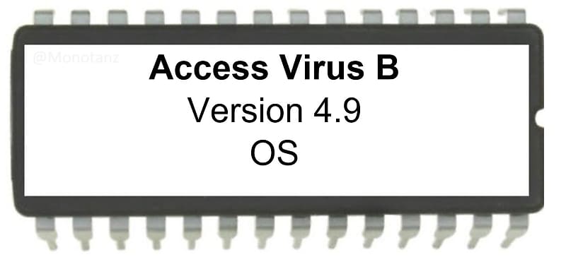 Access Virus B – Version 4.9 Firmware OS eprom Upgrade Update | Reverb