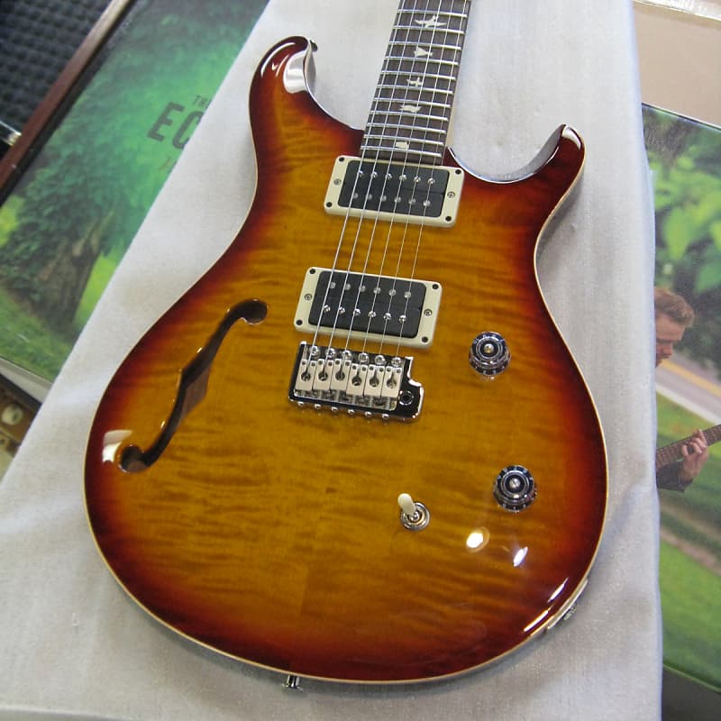 PRS USA CE24 Semi Hollowbody 2022 Dark Cherry Sunburst W/PRS | Reverb