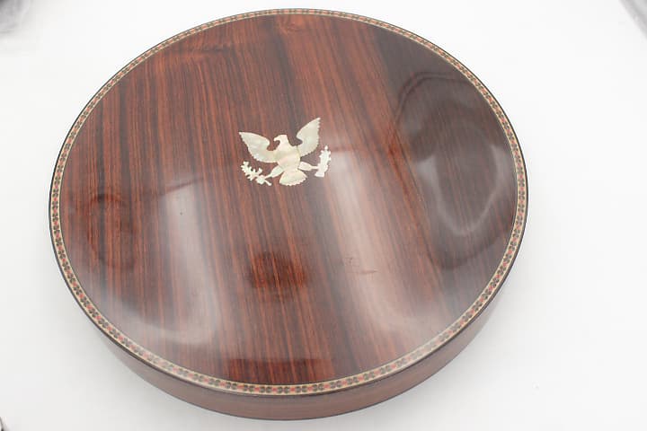 Vintage Rosewood Banjo Back ID-12.5" Inlaid Mother of Pearl | Reverb