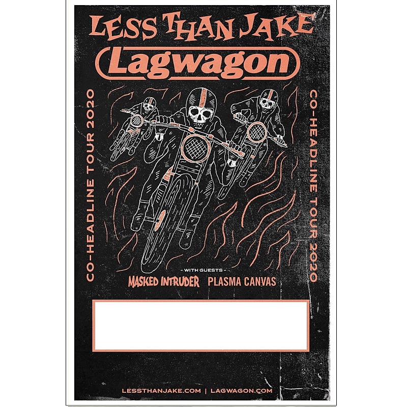LESS THAN JAKE | Lagwagon 2020 Tour Ltd Ed New RARE Poster | Reverb